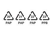 Paper recycling symbols, an Icon by Viktorijareut