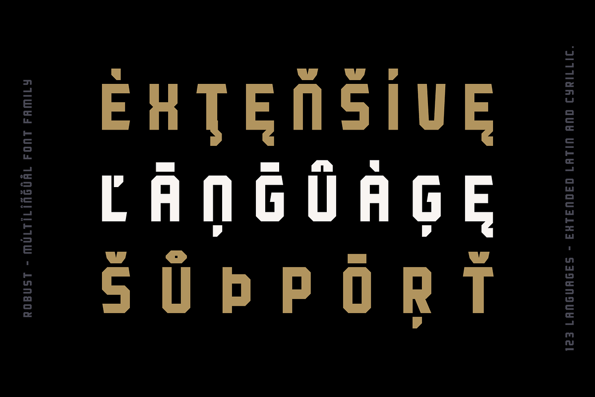 Robust Cyrillic Font Family - 48 Fonts