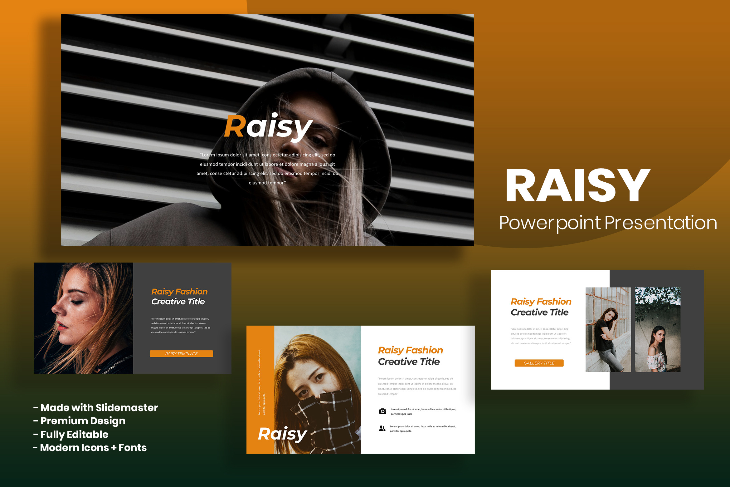 Raisy - Powerpoint Template, a Presentation Template by AQR Studio