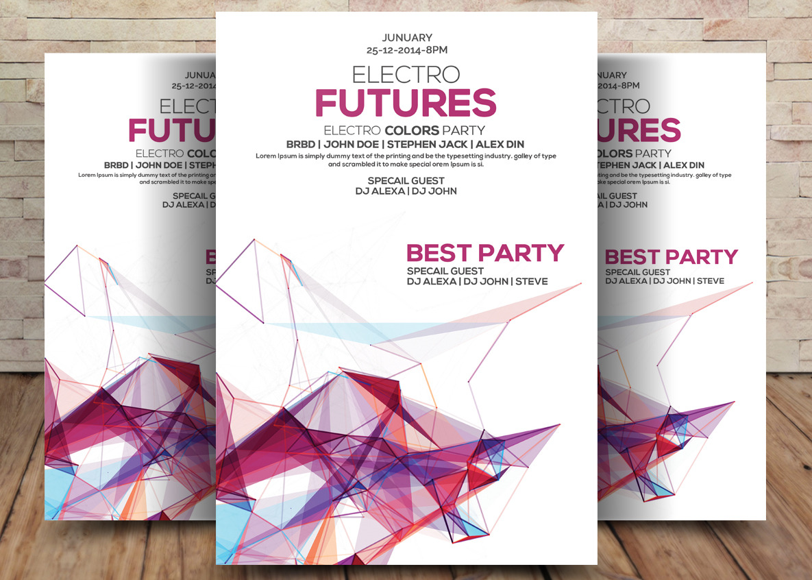 Electro Future Party - Flyer, a Flyer Template by graphicforest