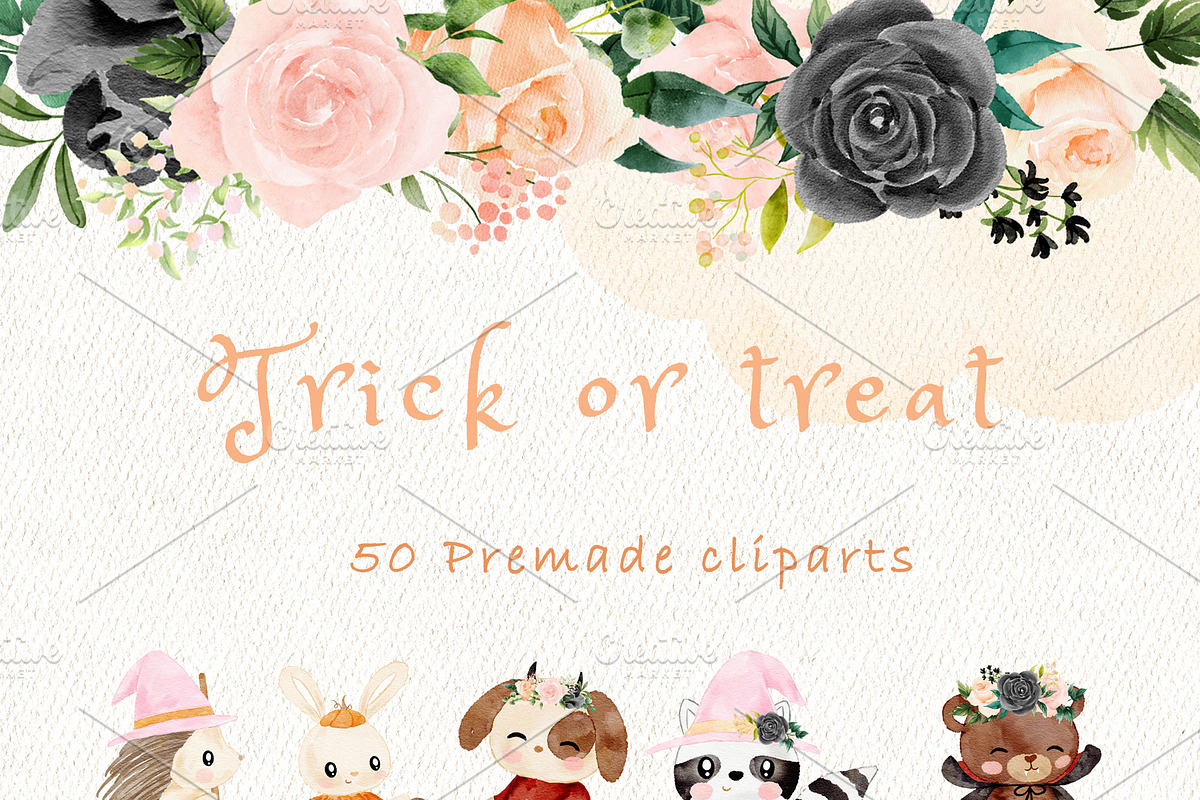 Trick or treat halloween clipart
