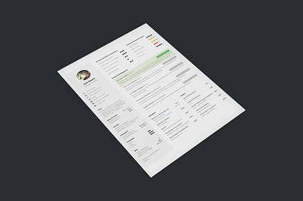 Landscape Resume / CV Template, a Resume Template by Prosymbols