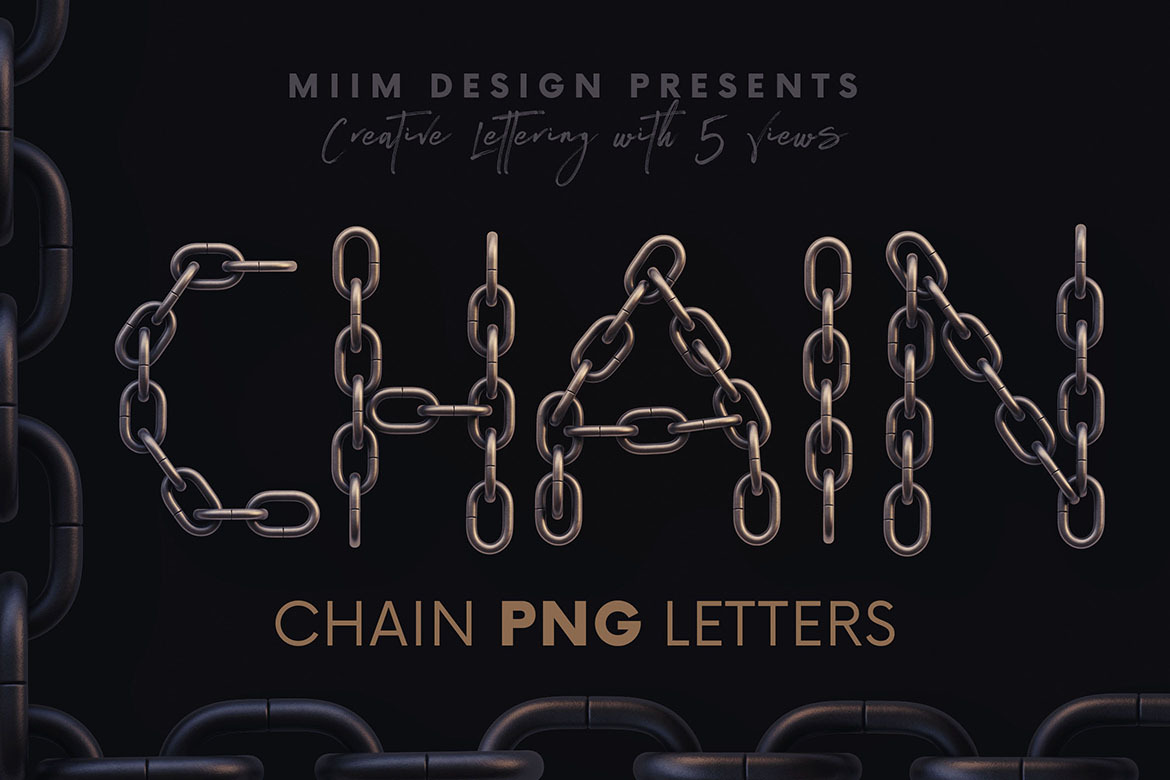 Chain - 3D Lettering, a Graphic by MIIM