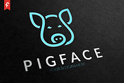 Pig Face Logo, a Branding & Logo Template by ft.studio