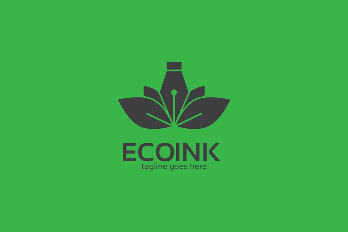 eco ink logo, a Branding & Logo Template by CAIRON CREATIVESTUDIO