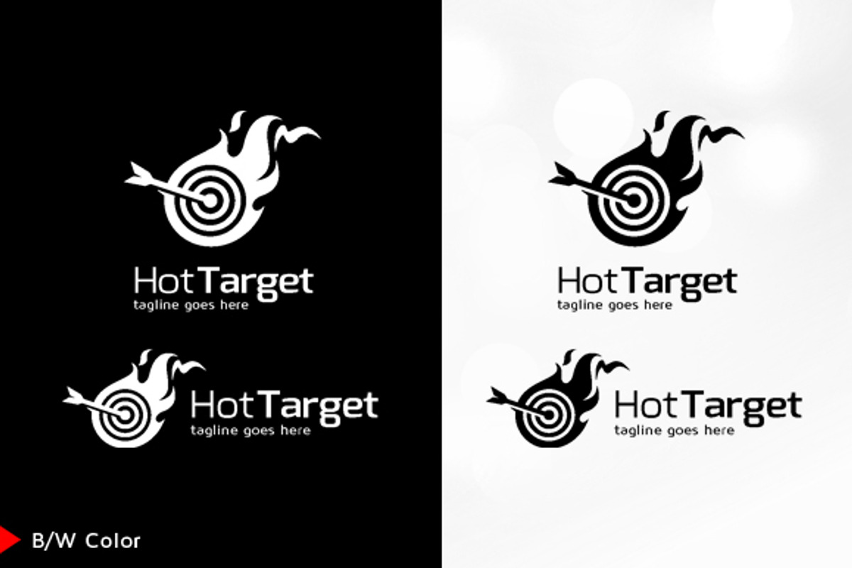 Hot Target Logo Template, a Branding & Logo Template by gunaonedesign
