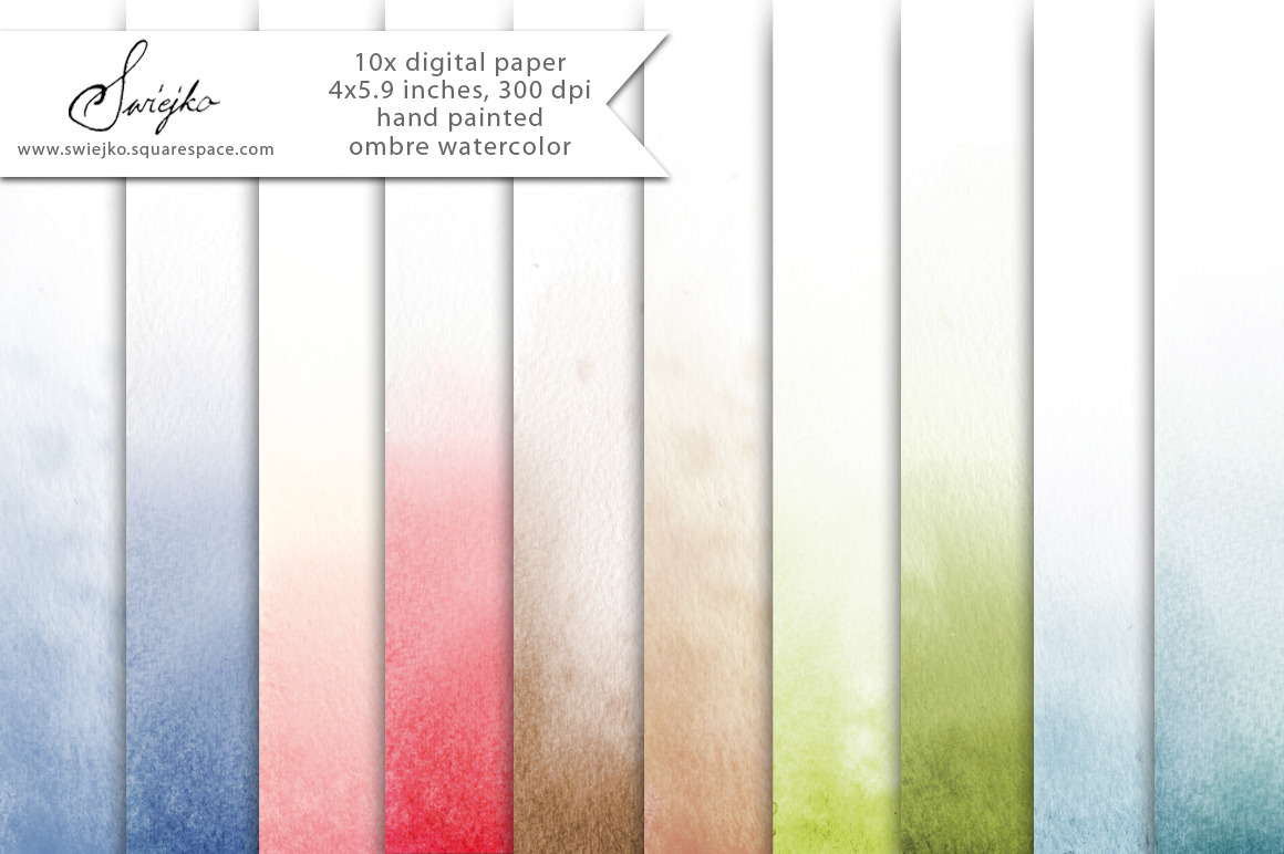 Ombre Watercolor Paper, a Texture Illustration by swiejko