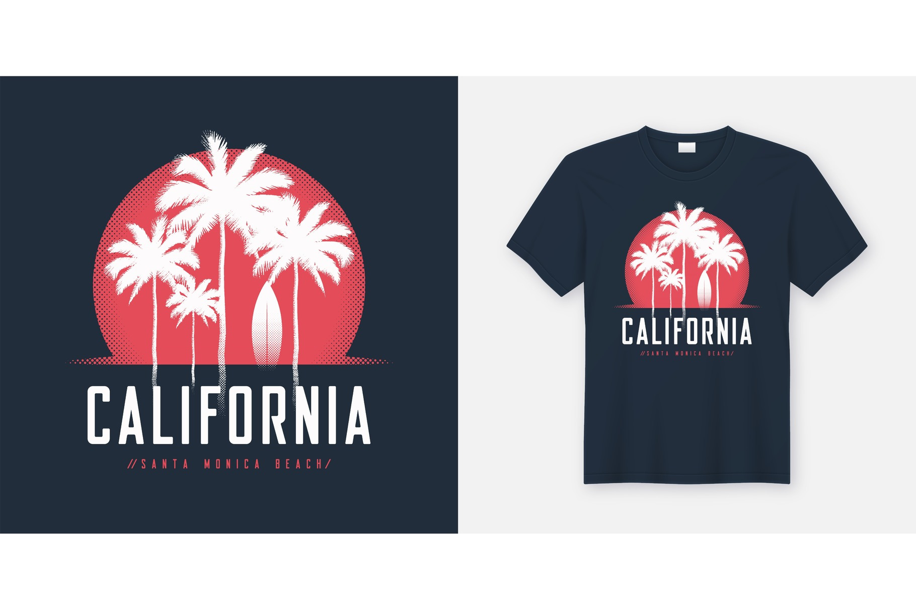 California Santa Monica design., an Illustration by rikkyal