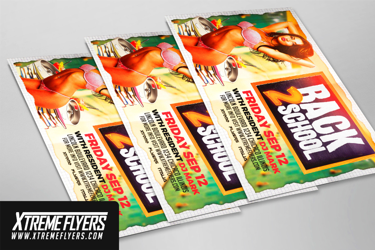 Back 2 School Flyer Template, a Flyer Template by XtremeFlyers