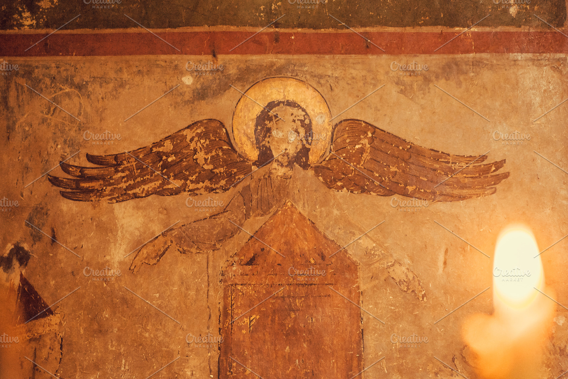 Fresco with blind angel in church, an Arts & Entertainment Photo by ...