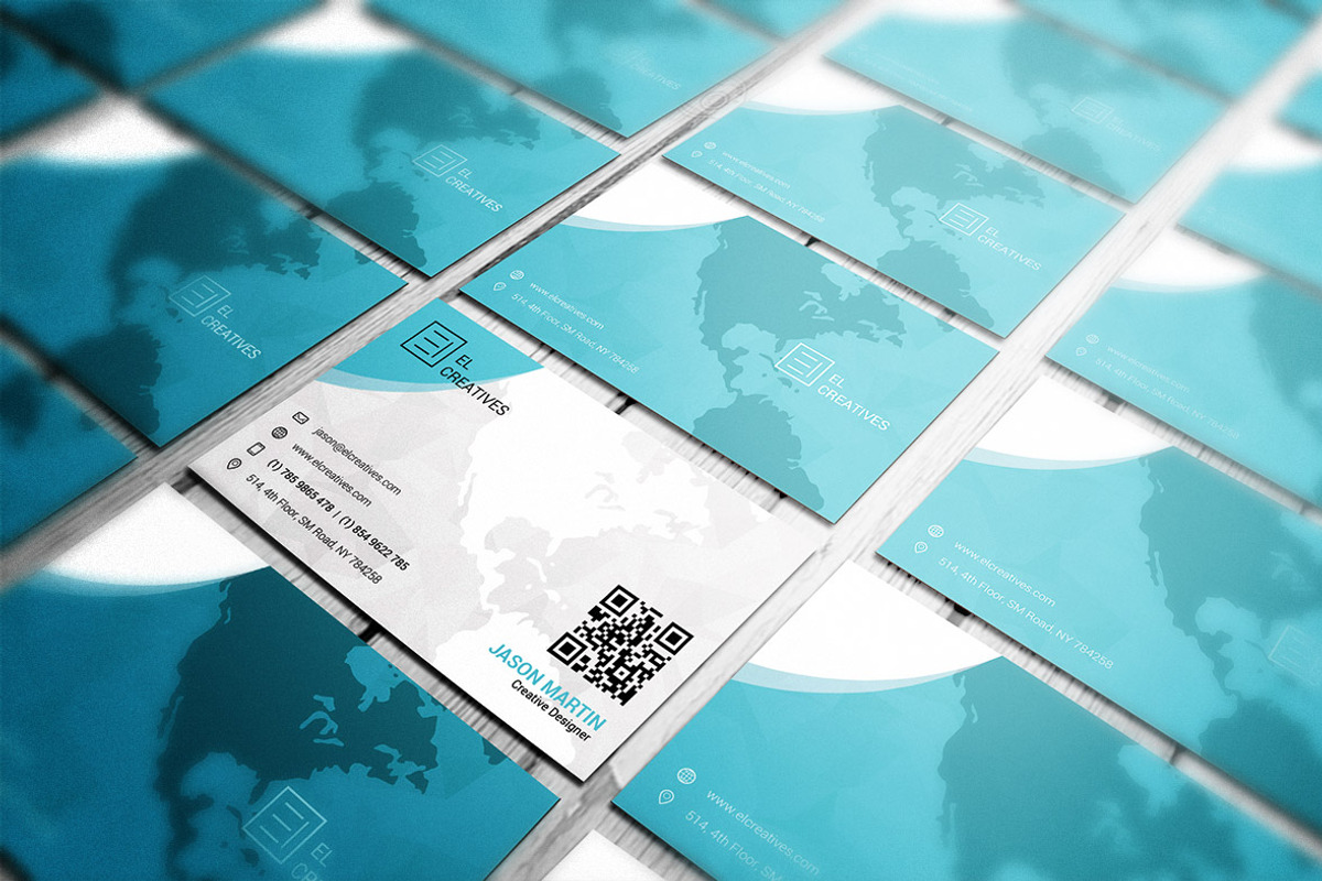 Creative Map Business Card, a Business Card Template by bouncy