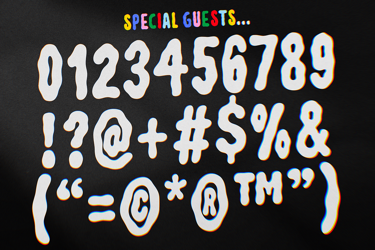 Wacky Wavy! A Wiggly Display Font, a Sans Serif Font by Meg Lewis Fun House