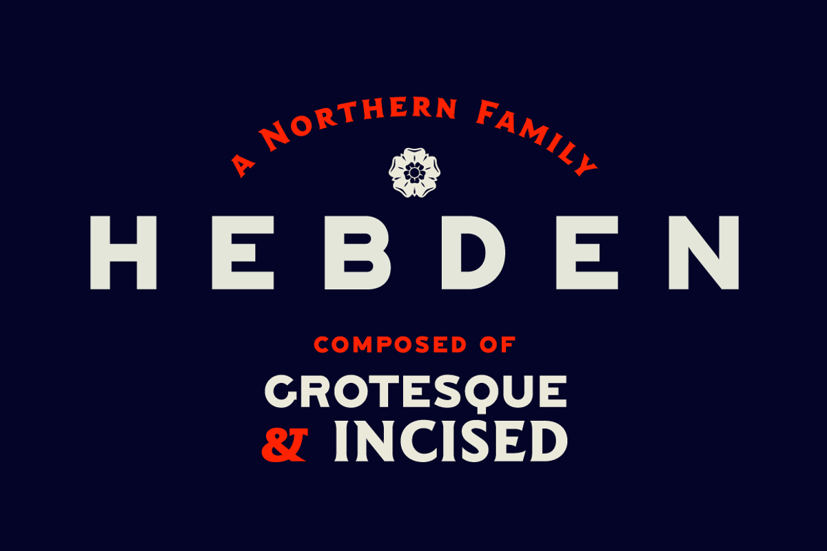 Hebden Family, a Sans Serif Font by LM Type