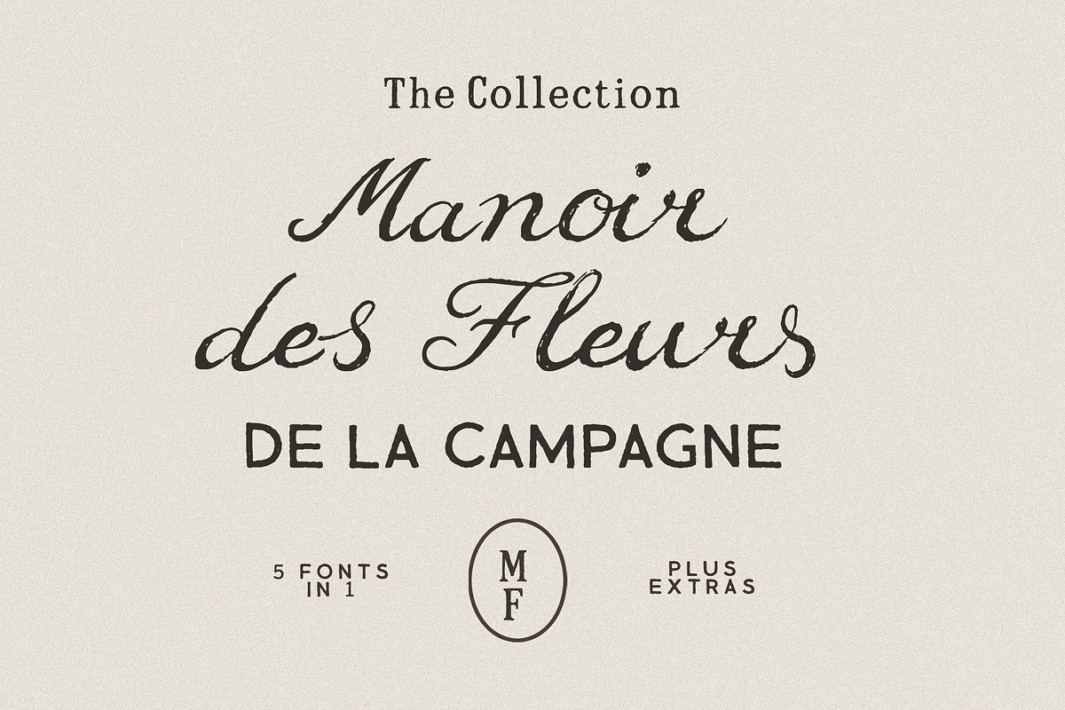Handmade Cottagecore Script Font Set
