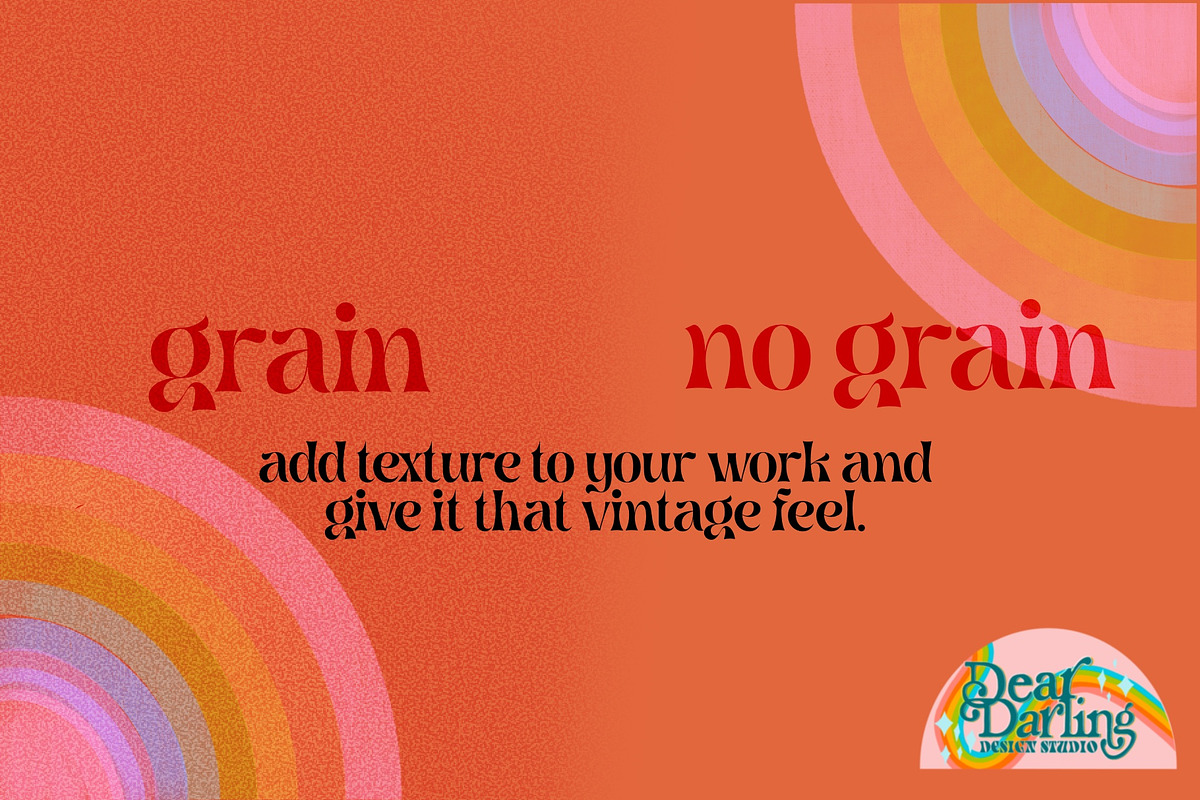 Retro Grain Procreate Brush Set, a Brush Add-On by Dear Darling Design