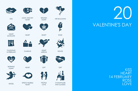 Valentine's day icons, an Icon by Palau