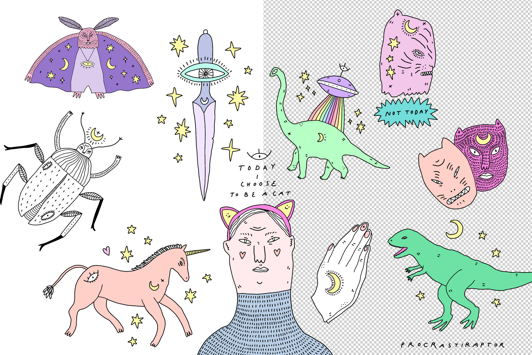 Random Vector Characters Set | Animal Illustrations ~ Creative Market