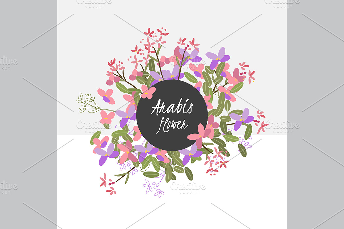 №169 Spring mood. Arabis, a Templates & Theme by Rasveta | Creative Market