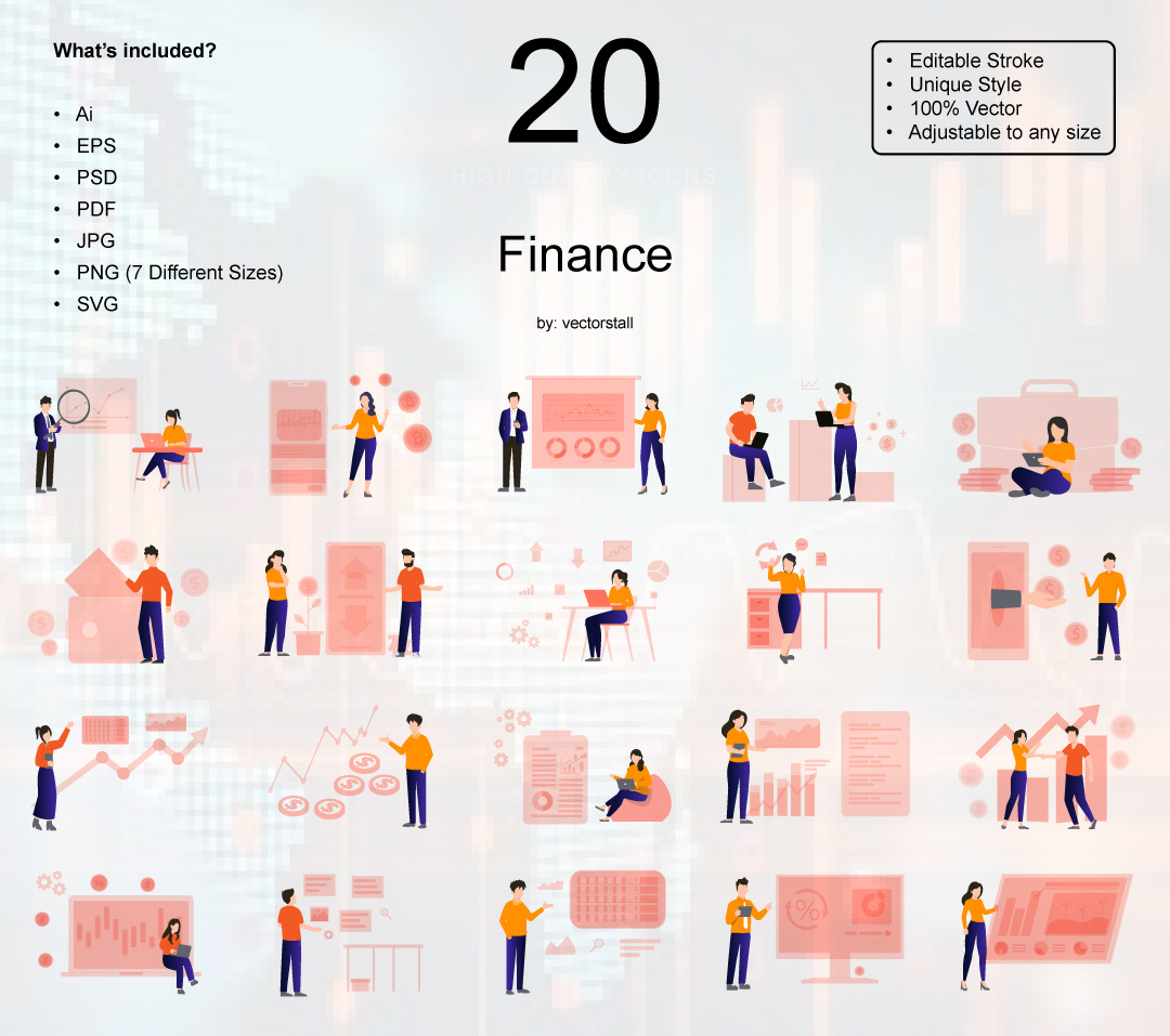 Finance, a Finance Illustration by Vector Stall | Creative Market