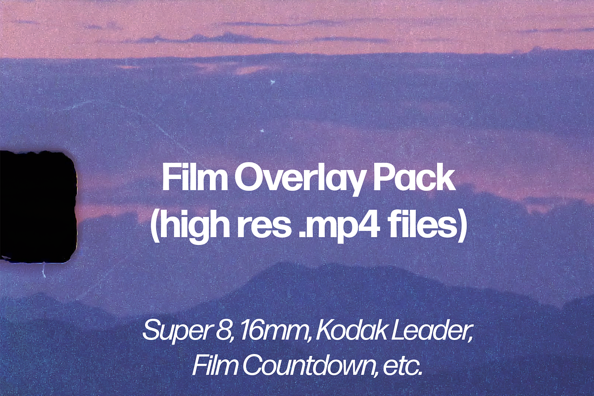 Super 8 & 16mm Film Overlay Pack | mp4