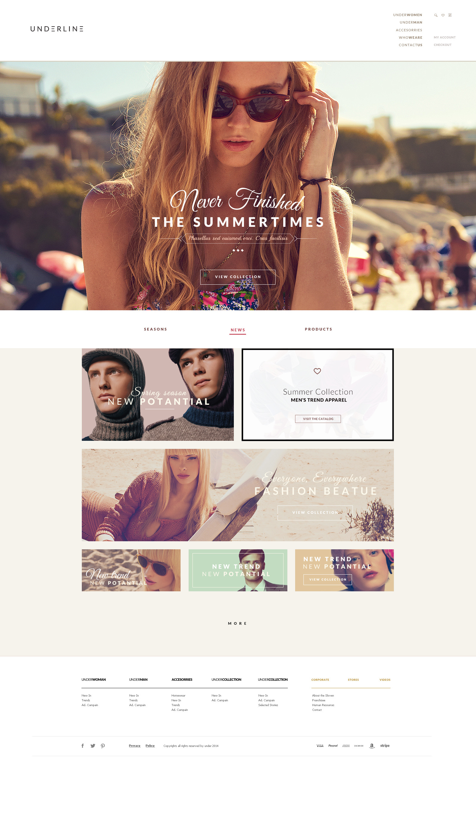 Unique Underline PSD Template, a Websites & App Template by Renovatio ...