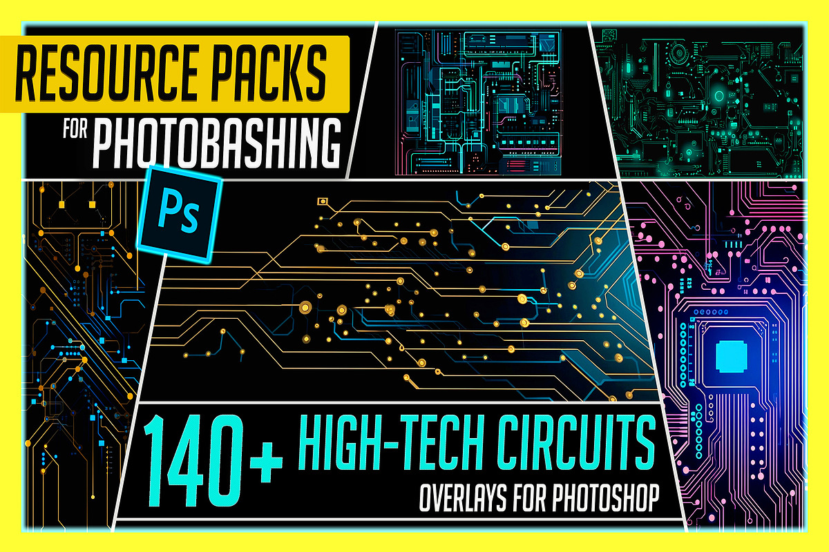 140+ High-Tech Circuits Overlays, an Object Graphic by Mikel Blazgad