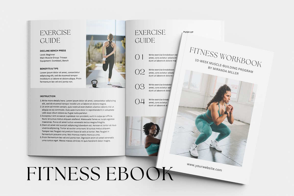 Fitness Workout Book Template, a Magazine Template by ShopRShop ...