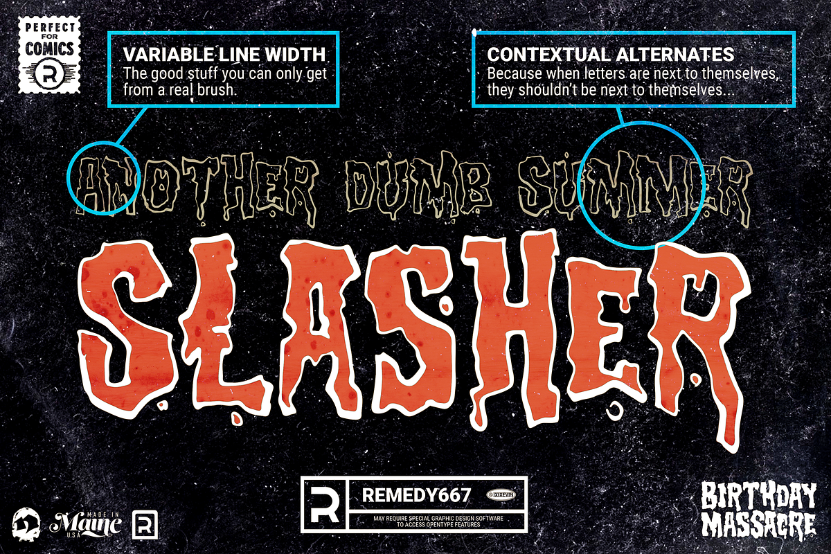 Birthday Massacre, a Font by Remedy667