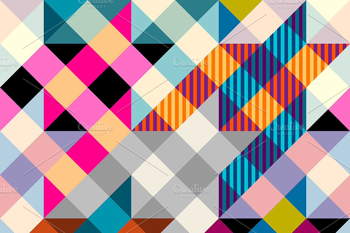Seamless vector patterns. Patchwork