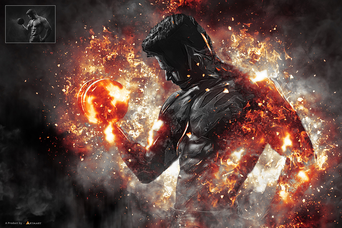 Metallic - Fire Explosion PS Action, an Action Add-On by A R T M A R T