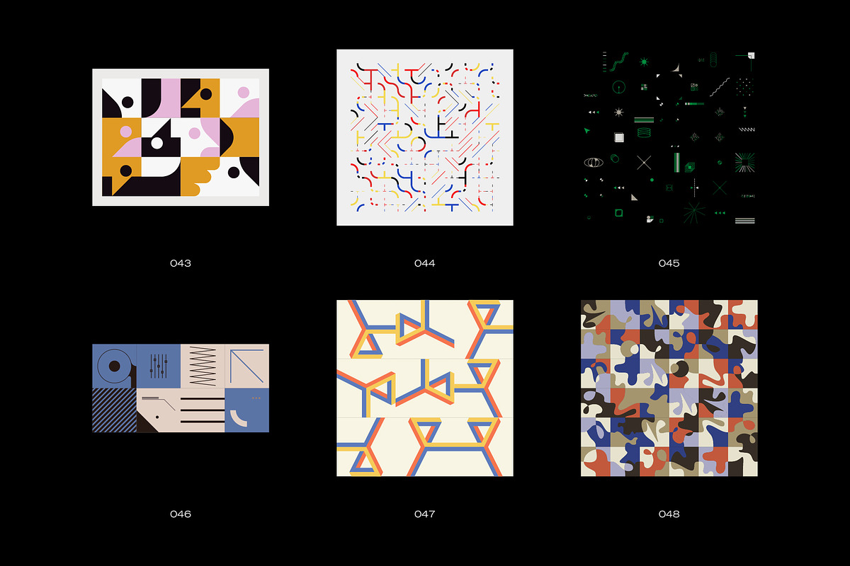 Generative Pattern Set 002, a Pattern Graphic by Normform
