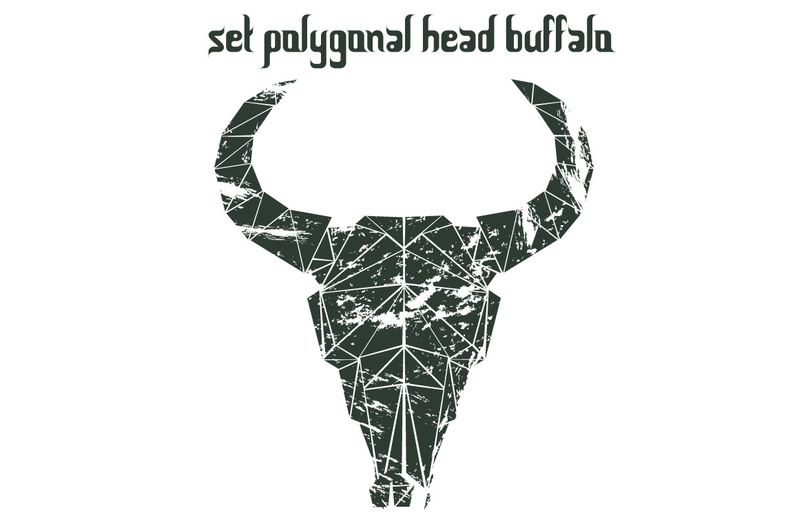 Polygonal head buffalo, an Animal Illustration by Illustration studio