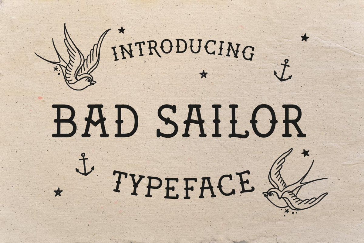 Wicked Tattoo Font Bundle, a Slab Serif Font by BAD TASTE