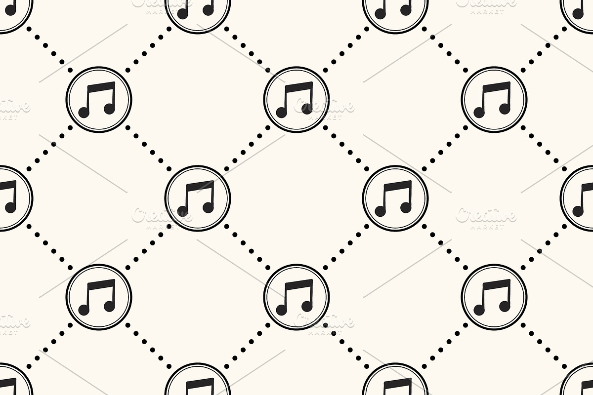 Set of 8 Music Seamless Patterns, a Pattern Graphic by Simple Patterns