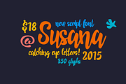 RNS Susana, a Script Font by RNS Fonts