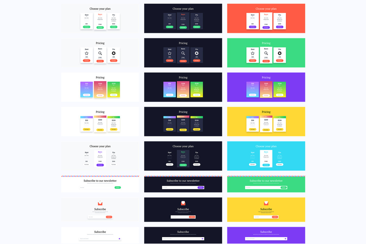 80% sale. Picasso Landing UI Kit, an UI Kit Template by CraftedPixels Market
