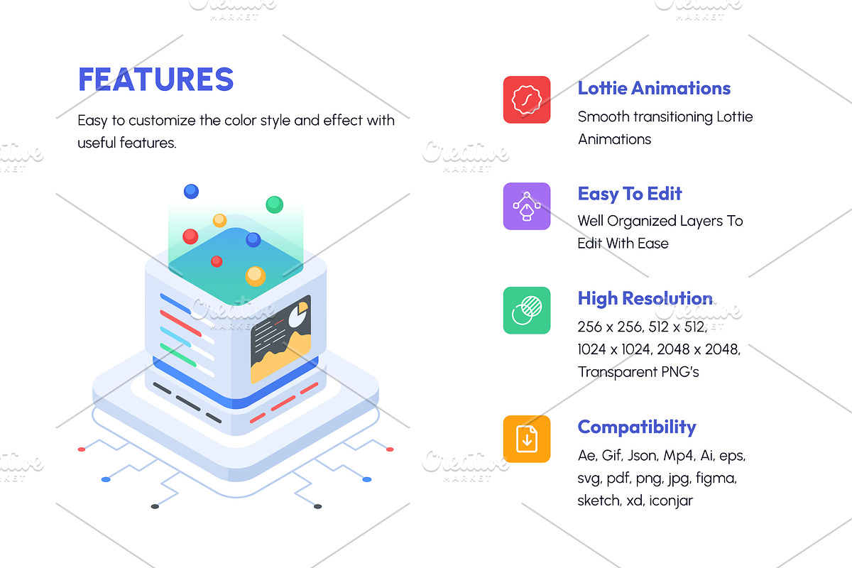 Animated Database Icon Set