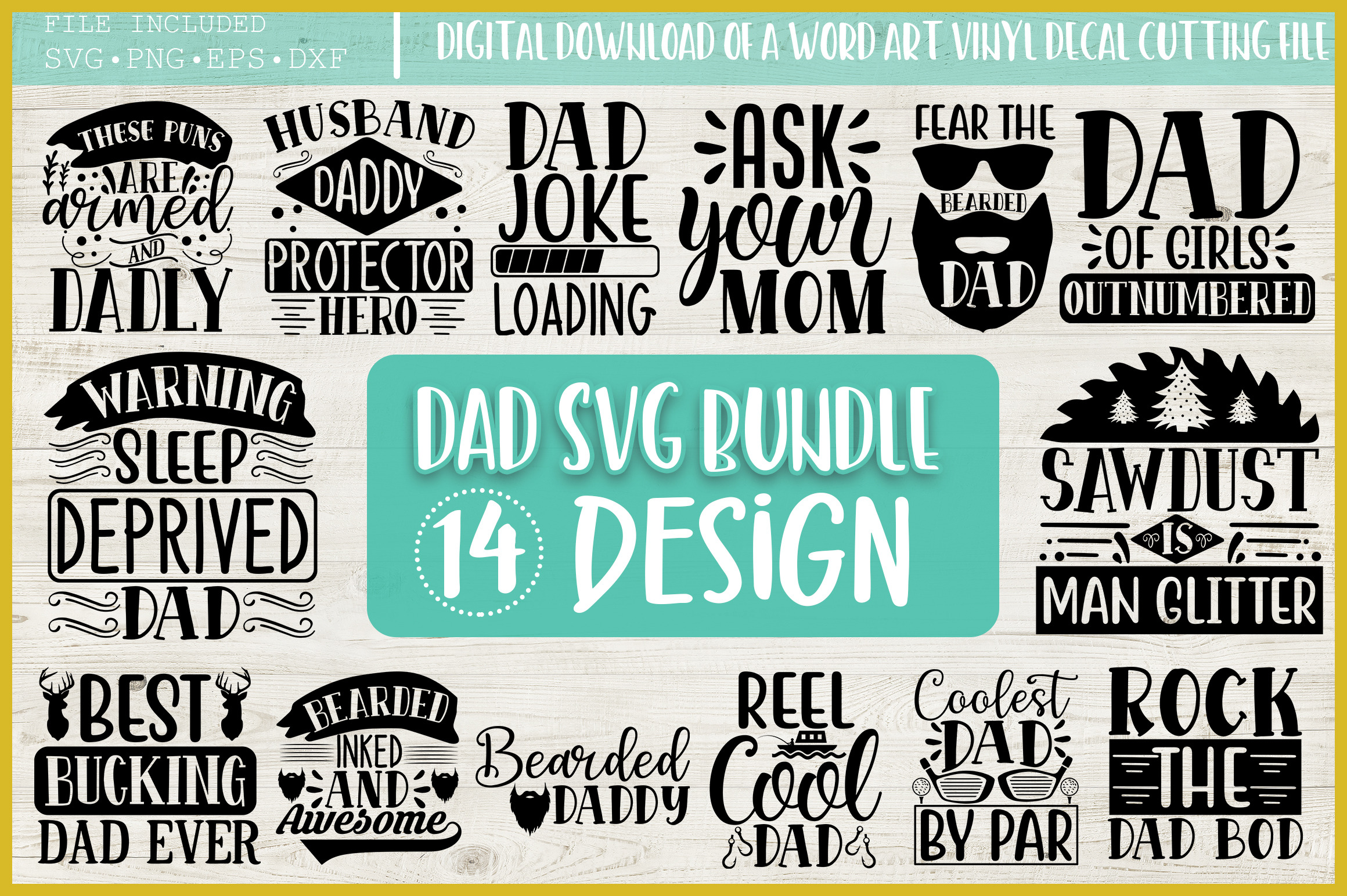 DAD SVG BUNDLE, an Illustration by DESIGNAVO