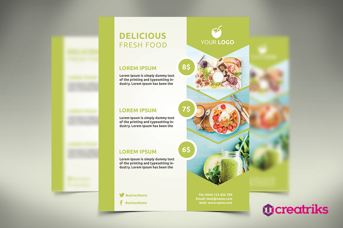 Fresh Food Flyer, a Flyer Template by Creatricks
