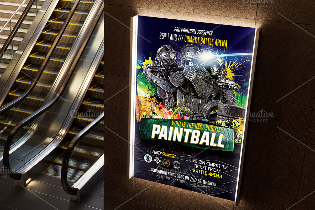 Paintball Flyer Template, a Flyer Template by Basez Flyers