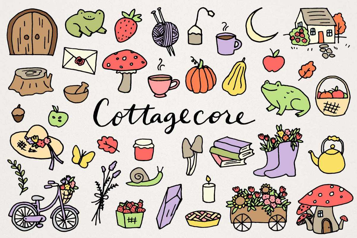 Magical Cottagecore Clipart Set, an Object Illustration by Lemonade Pixel