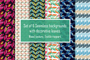 Set of 6 Seamless backgrounds. | Graphic Patterns ~ Creative Market