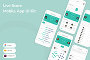 Live Score Mobile App UI Kit, an UI Kit Template by Betush