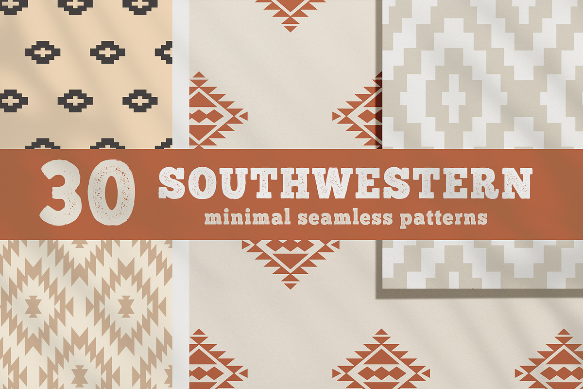 30 Minimal Southwestern Patterns, a Pattern Graphic by Katrinelly
