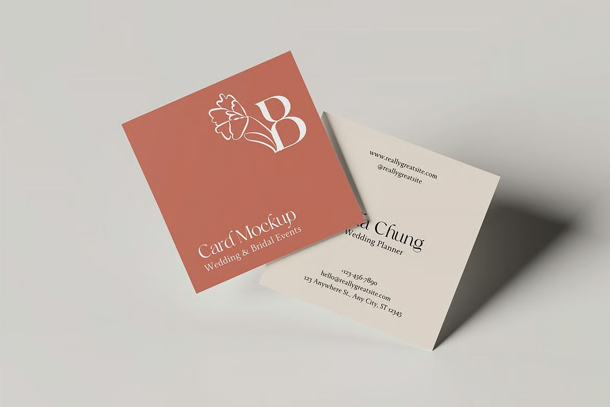 Card & Envelope Square Mockup