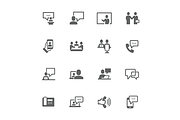 Simple Business Communication Icons, an Icon by Davooda