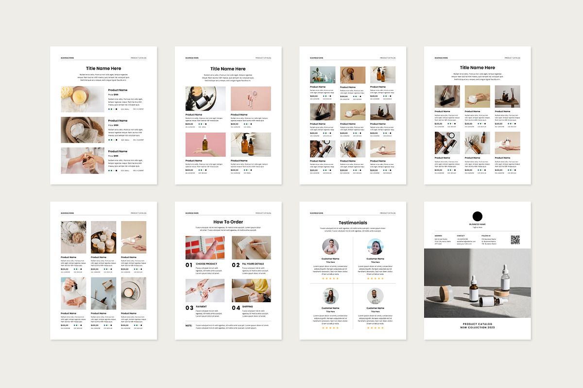 Product Catalog Canva Templates