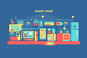 Smart home design concept, a Technology Illustration by Kit8.net