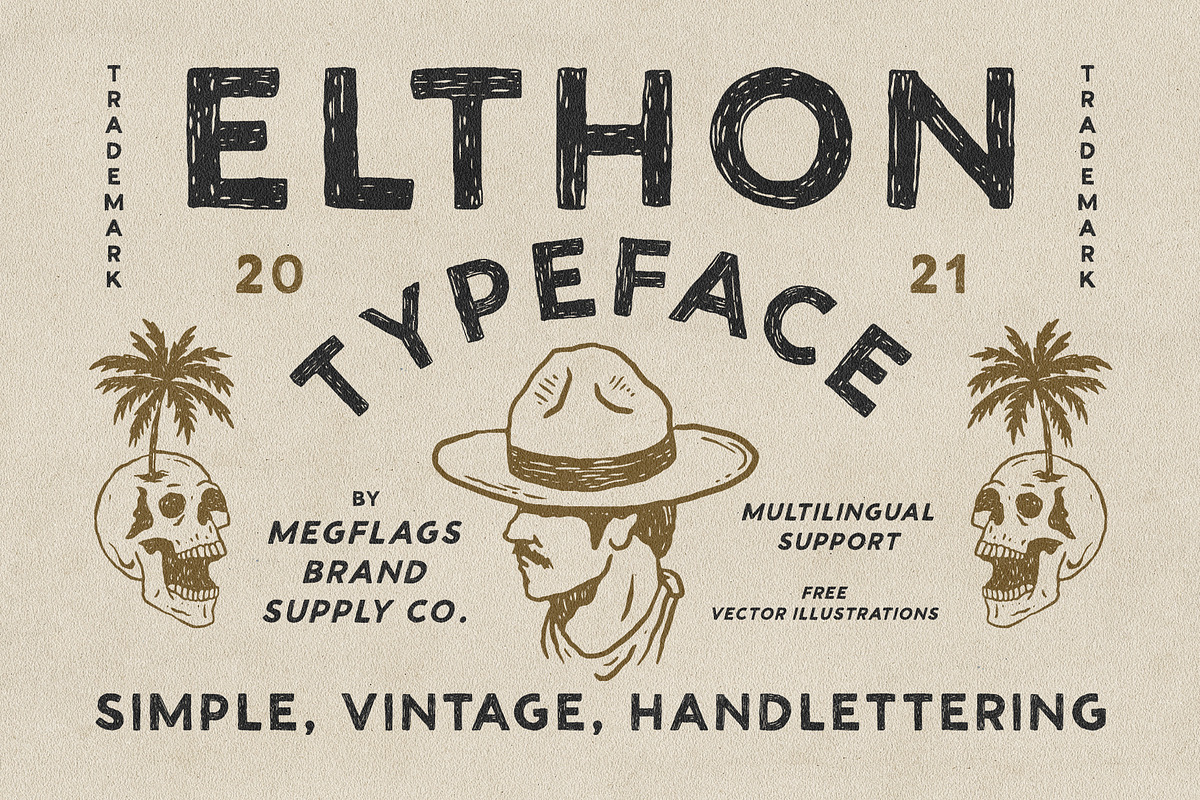 Elthon Typeface, a Sans Serif Font by Megflags