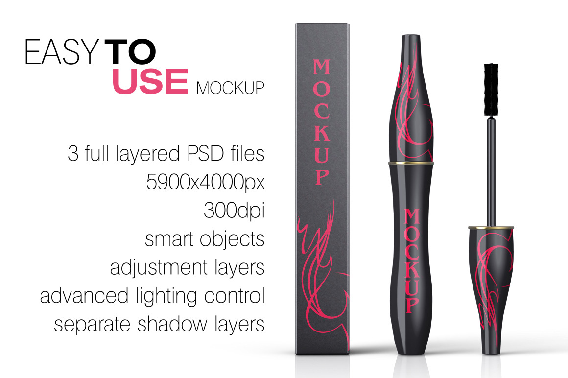 Mascara Mockup Vol. 2, a Cups & Container Mockup by Digitalphaser